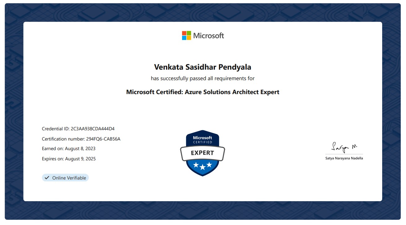 Portfolio | Venkata Sasidhar